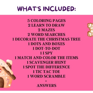 20 Christmas Activity Printables Pk 2, Christmas Party Games, Christmas ...
