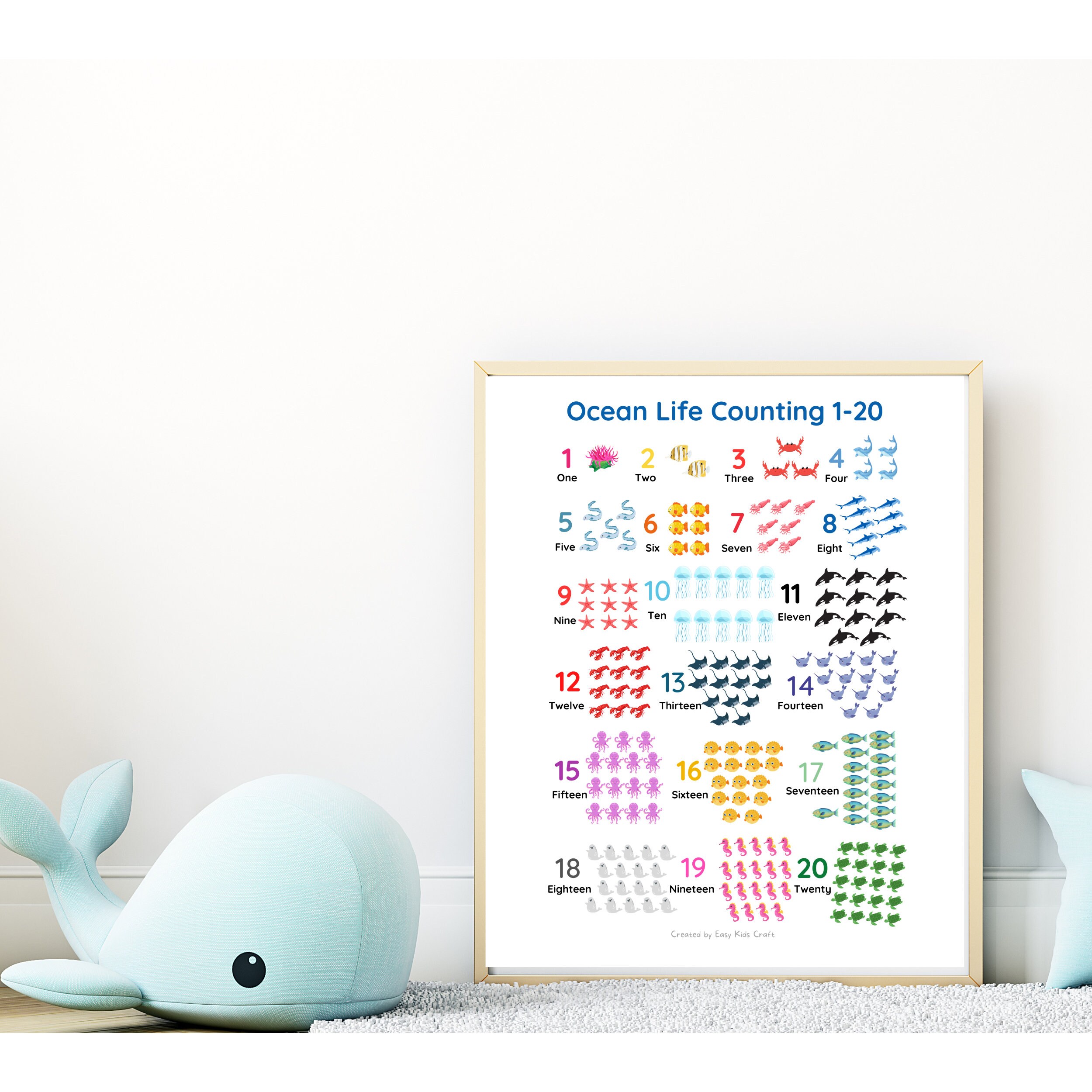 Ocean Life Number Counting Poster | Educational Posters | Homeschool ...