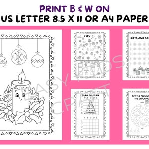 20 Christmas Activity Printables Pk 2, Christmas Party Games, Christmas ...