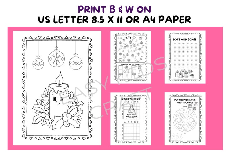 20 Christmas Activity Printables Pk 2, Christmas Party Games, Christmas ...