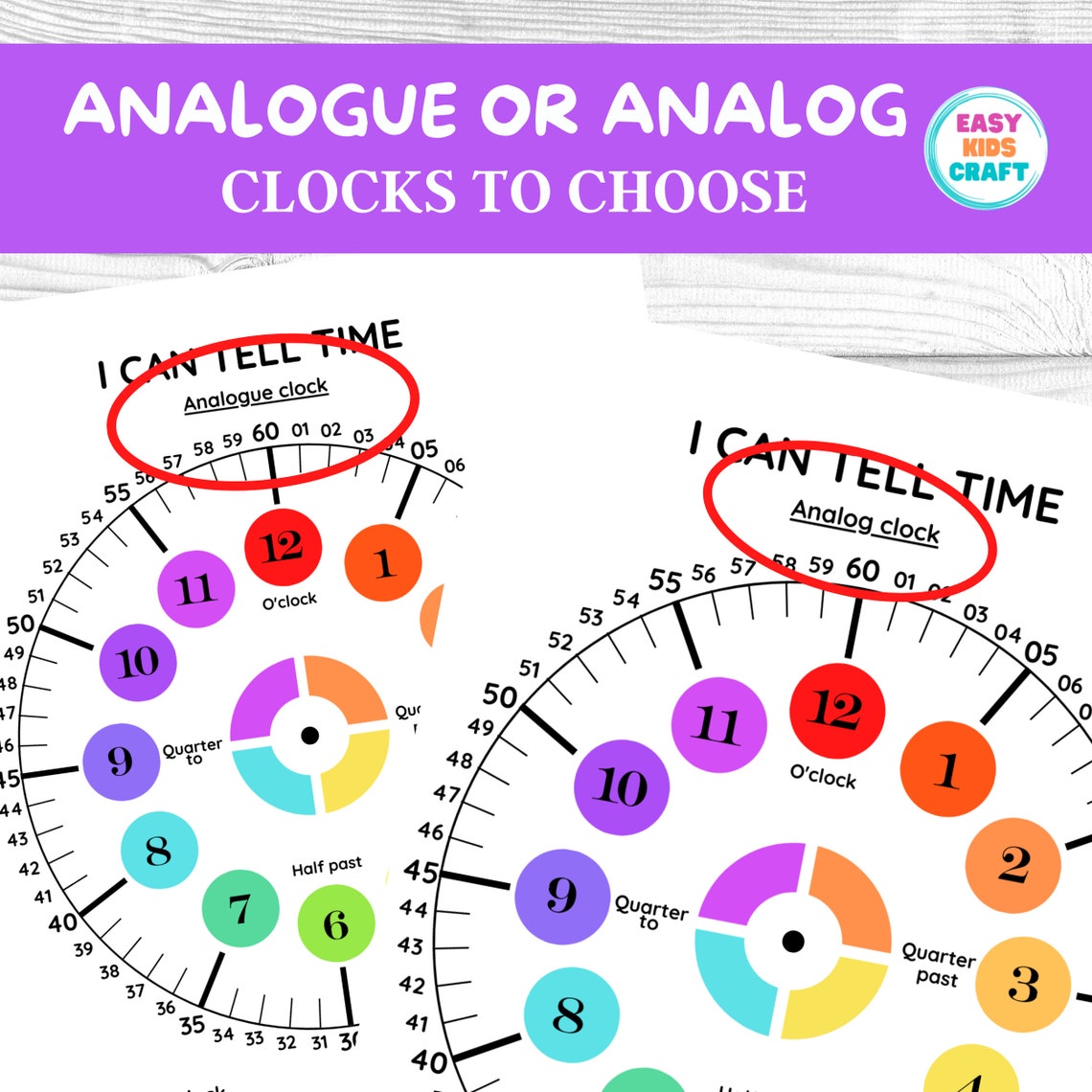 Learn to Tell Time Telling the Time Worksheet I Can Tell - Etsy