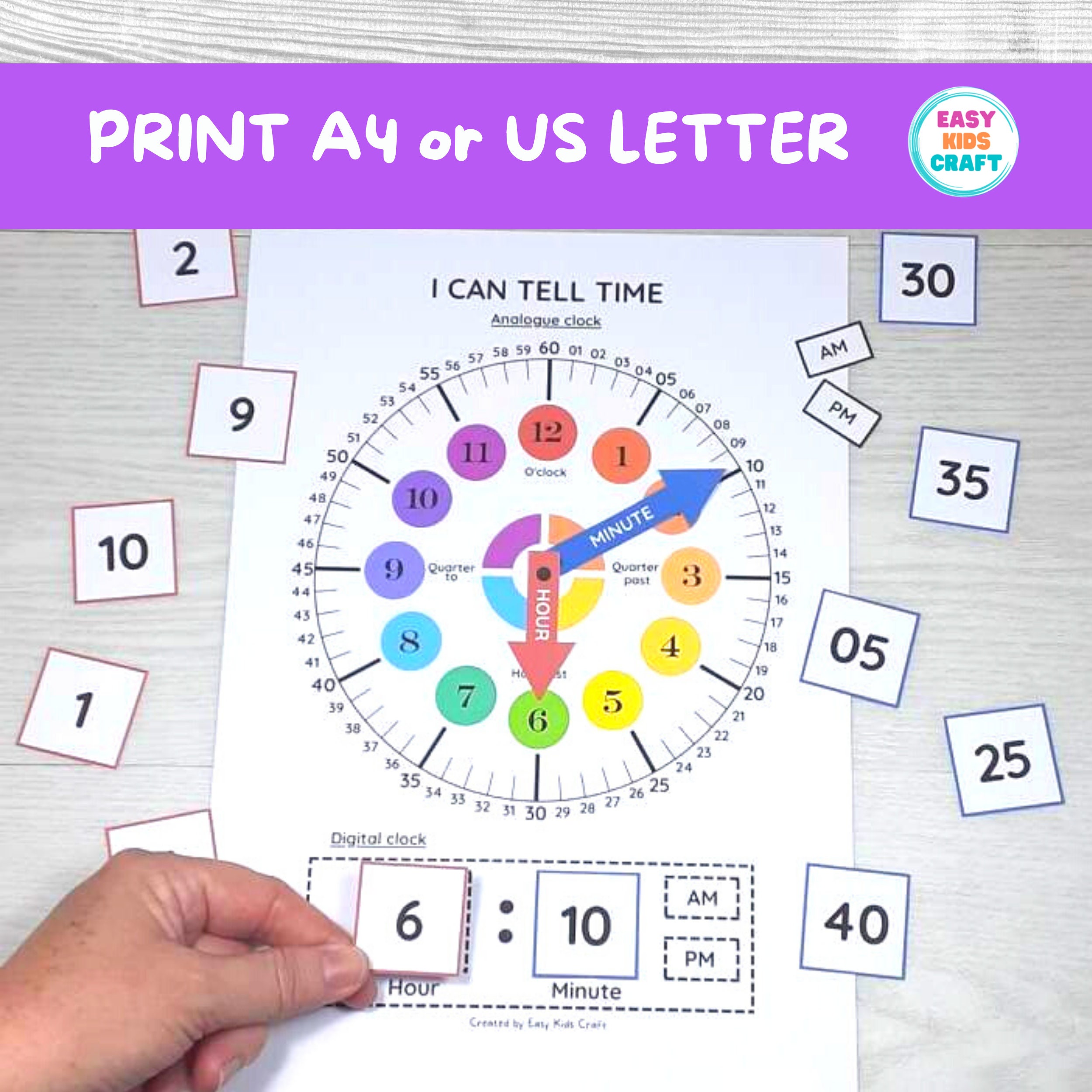 Learn to Tell Time, Telling the Time Worksheet, I Can Tell Time ...