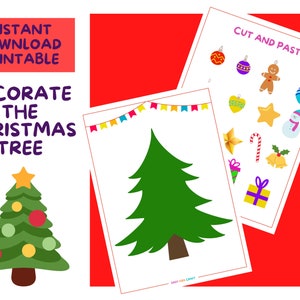 Printable Christmas Tree Activity, Decorate the Christmas Tree, Home ...