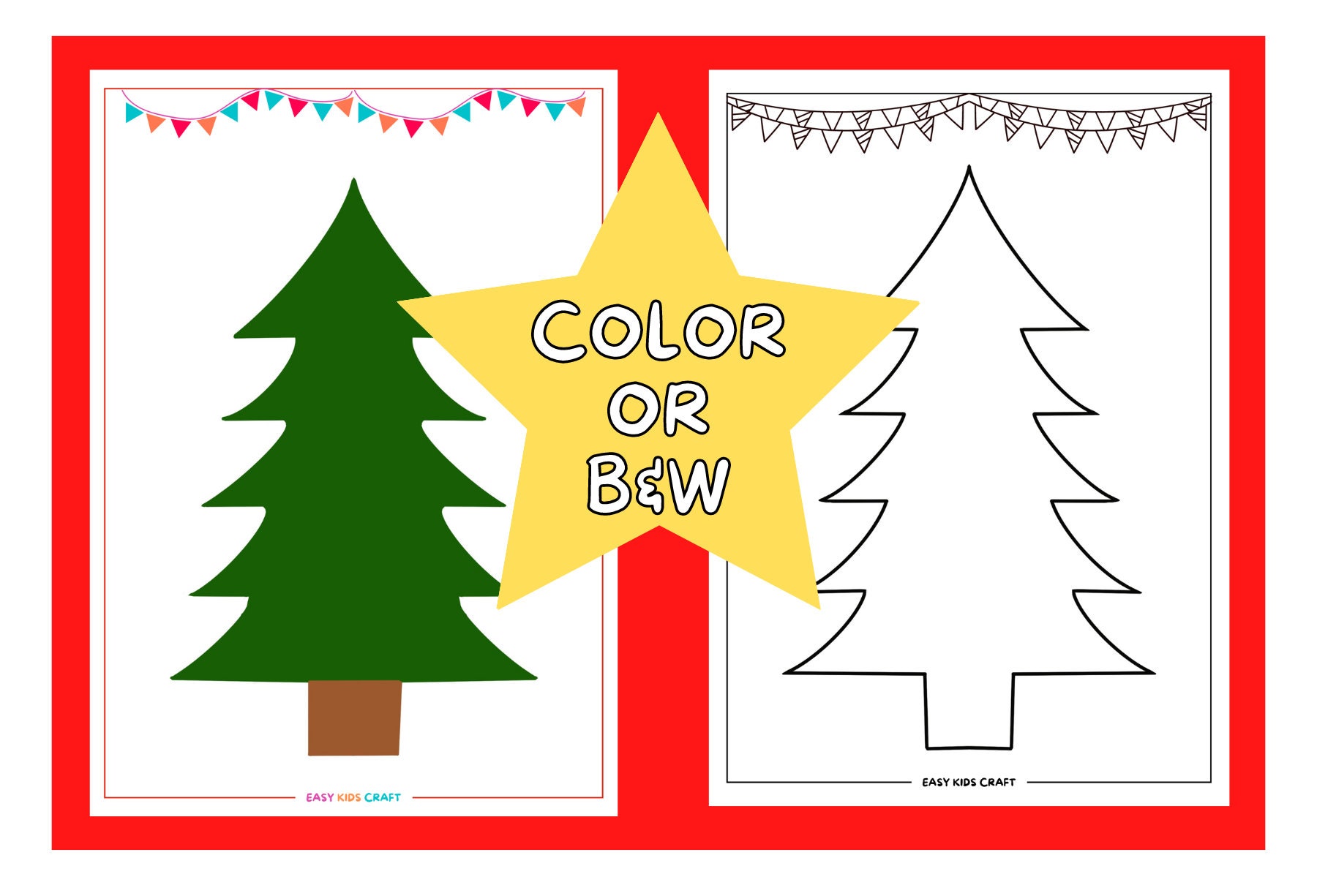 Printable Christmas Tree Activity, Decorate the Christmas Tree, Home ...