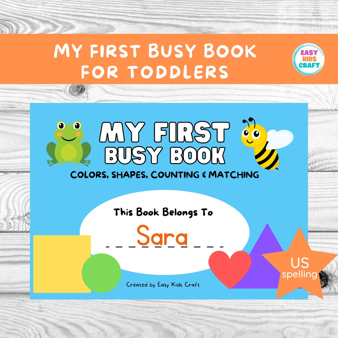 My 1st Busy Book for Toddlers, Colors, Shapes & Counting, Preschool ...