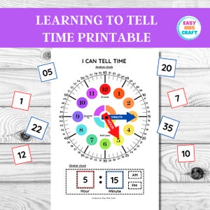 Learn to Tell Time, Telling the Time Worksheet, I Can Tell Time ...
