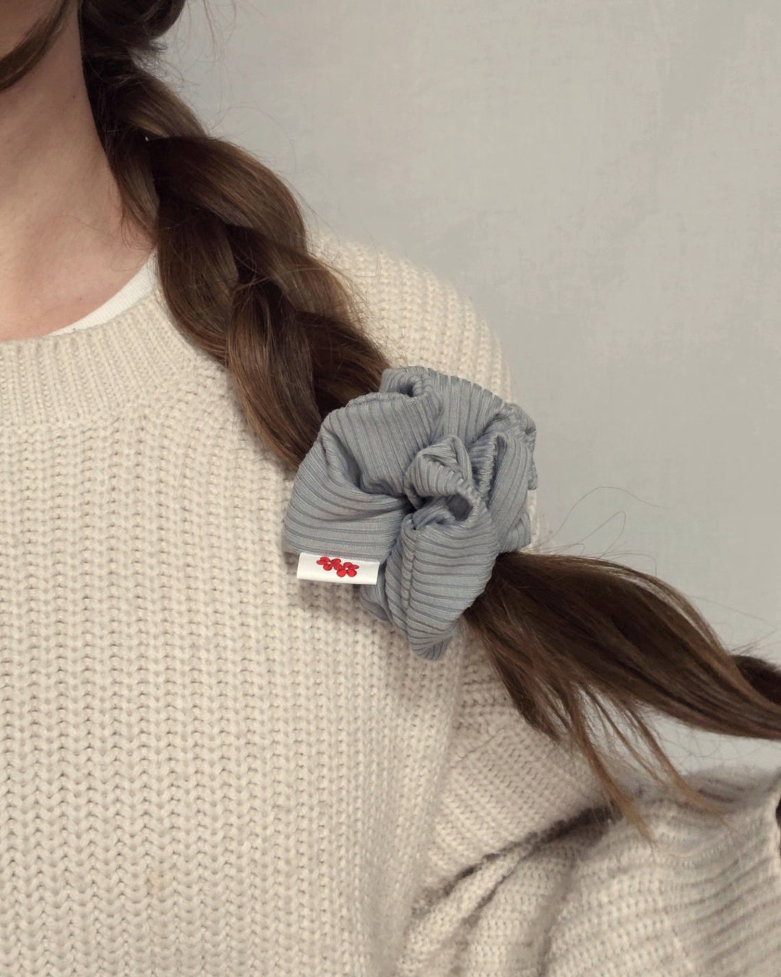 Set of 4 Ribbed Knit Scrunchie Set Knit Scrunchies Hair Accessories ...