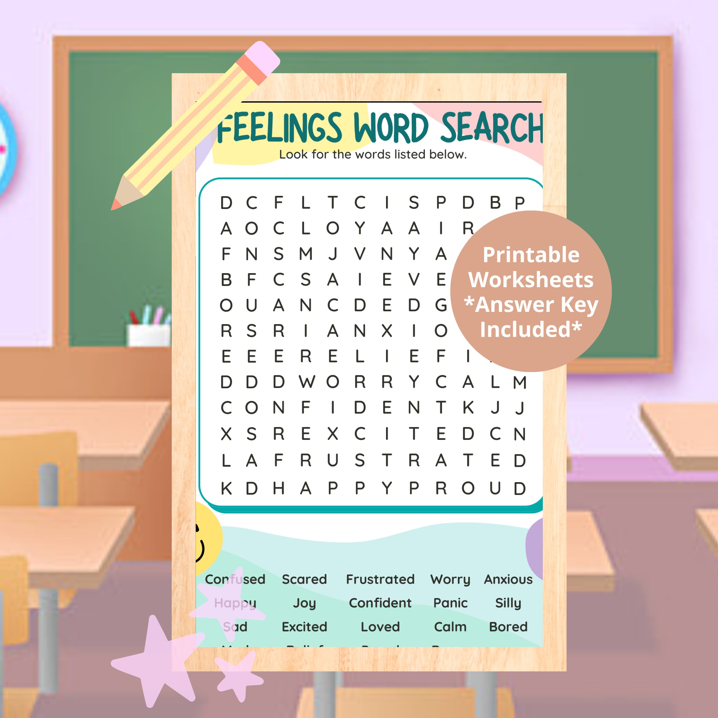 Emotions Word Search- A Children Worksheet to Understanding Emotions ...