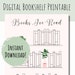 Plant Book Tracker Printable, Printable Digital Reading Log, Books I've ...