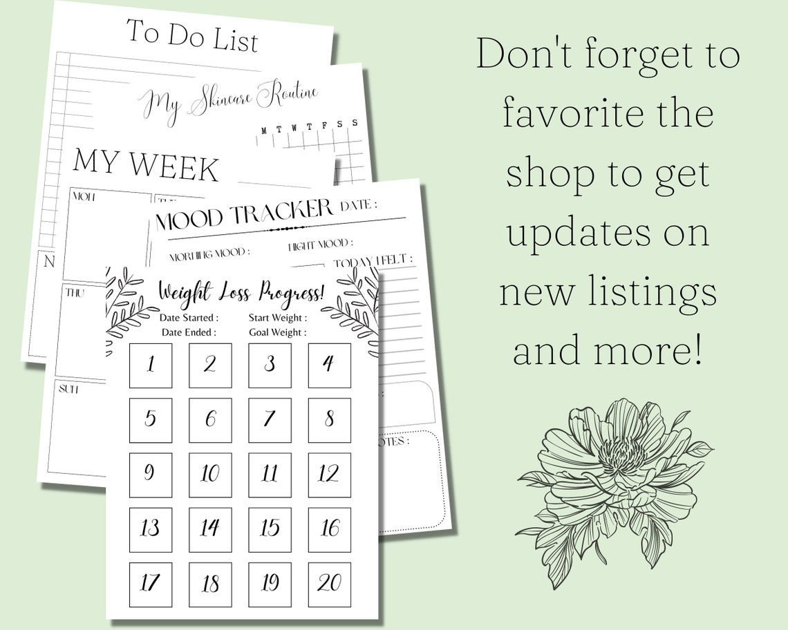 Plant Book Tracker Printable, Printable Digital Reading Log, Books I've ...