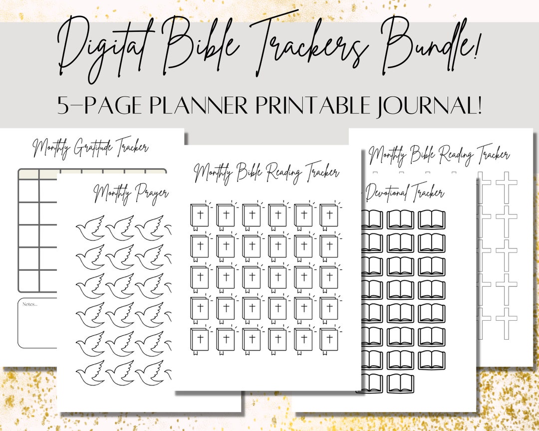 Digital Bible Book Tracker Template, Bible Book Reading Tracker, Canva ...