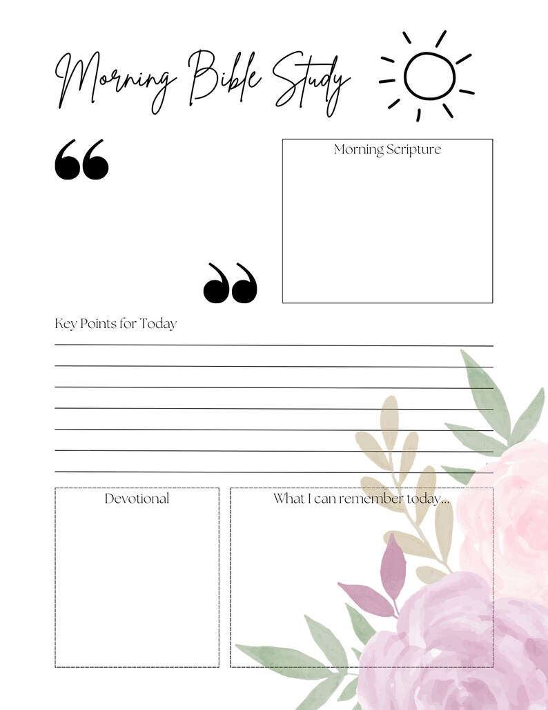 Floral Faith Journal Printable, Christian Planner (PDF) - Etsy