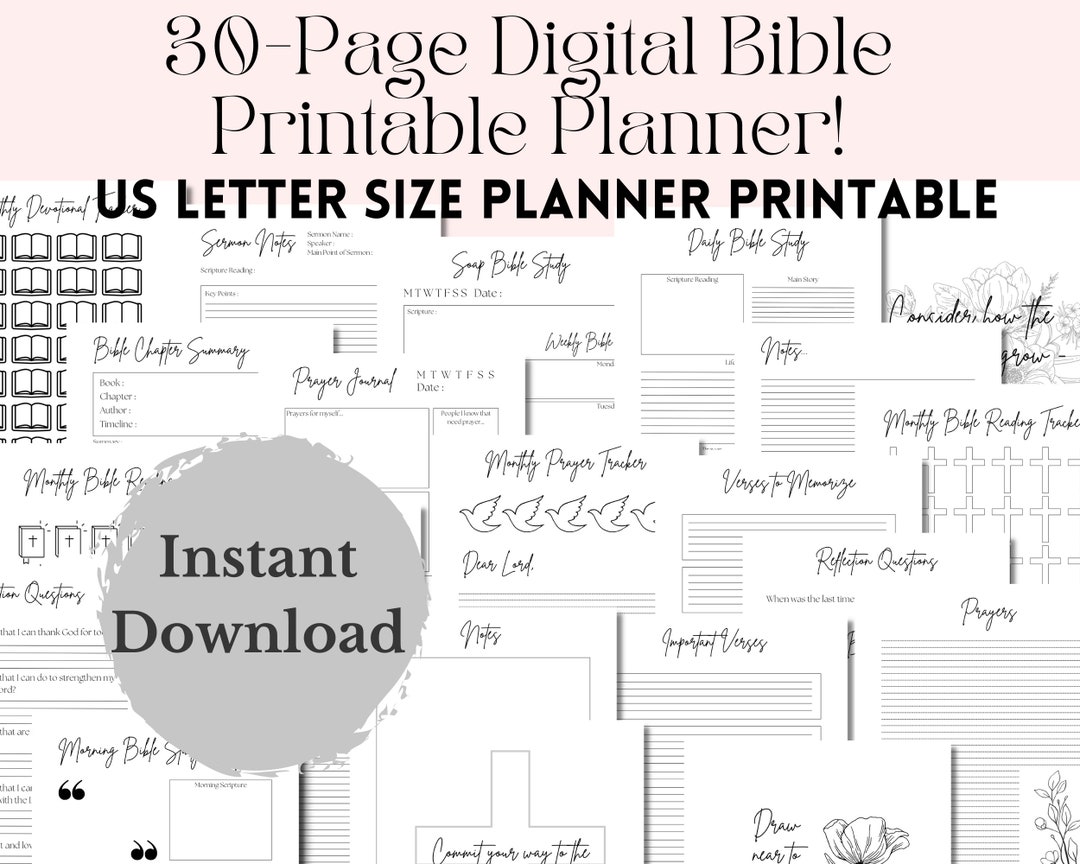 Digital Faith Journal, Bible Study Sheets, Printable Bible Study ...