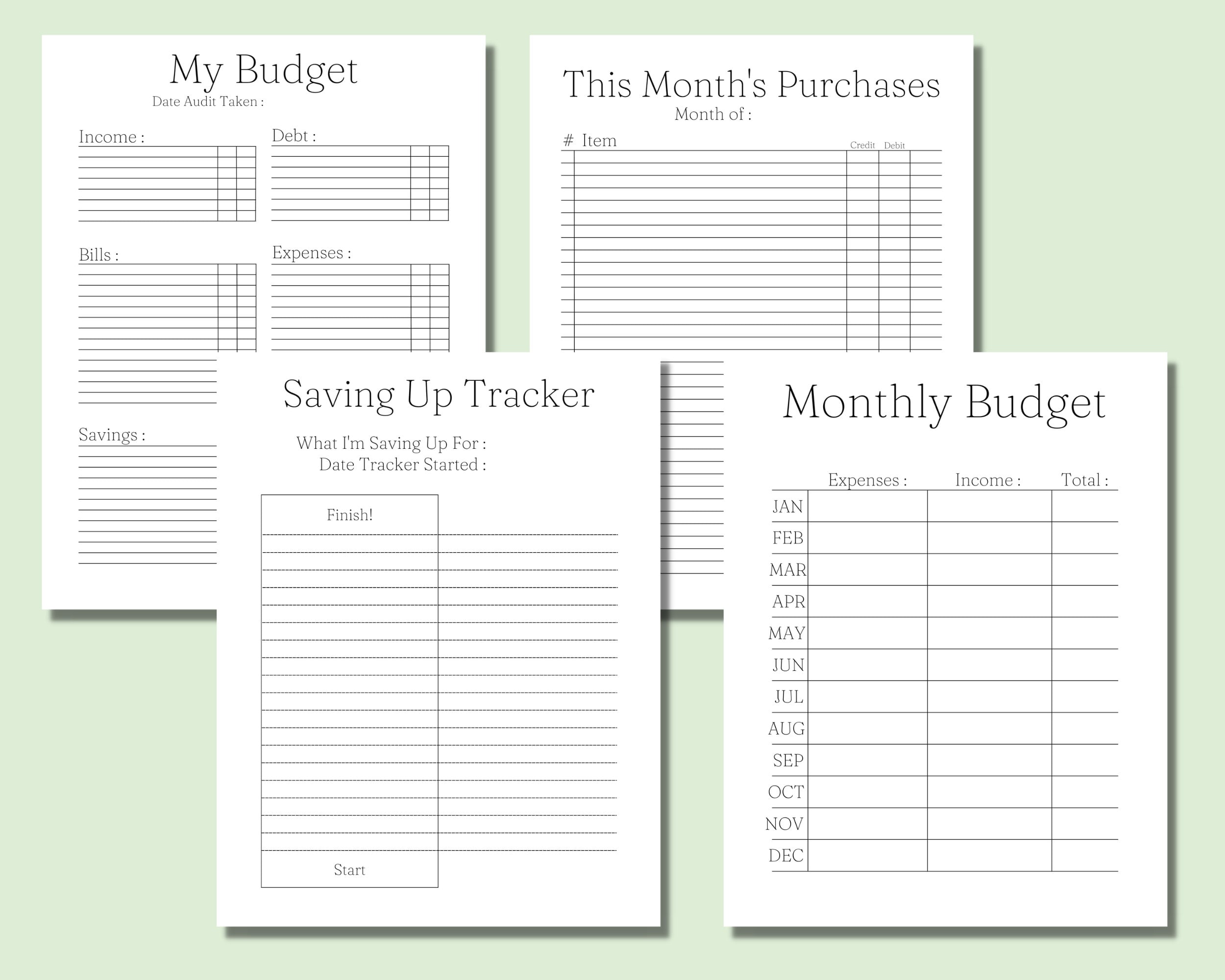 Digital Printable Money Savings Tracker for Bullet Journal and Planners ...