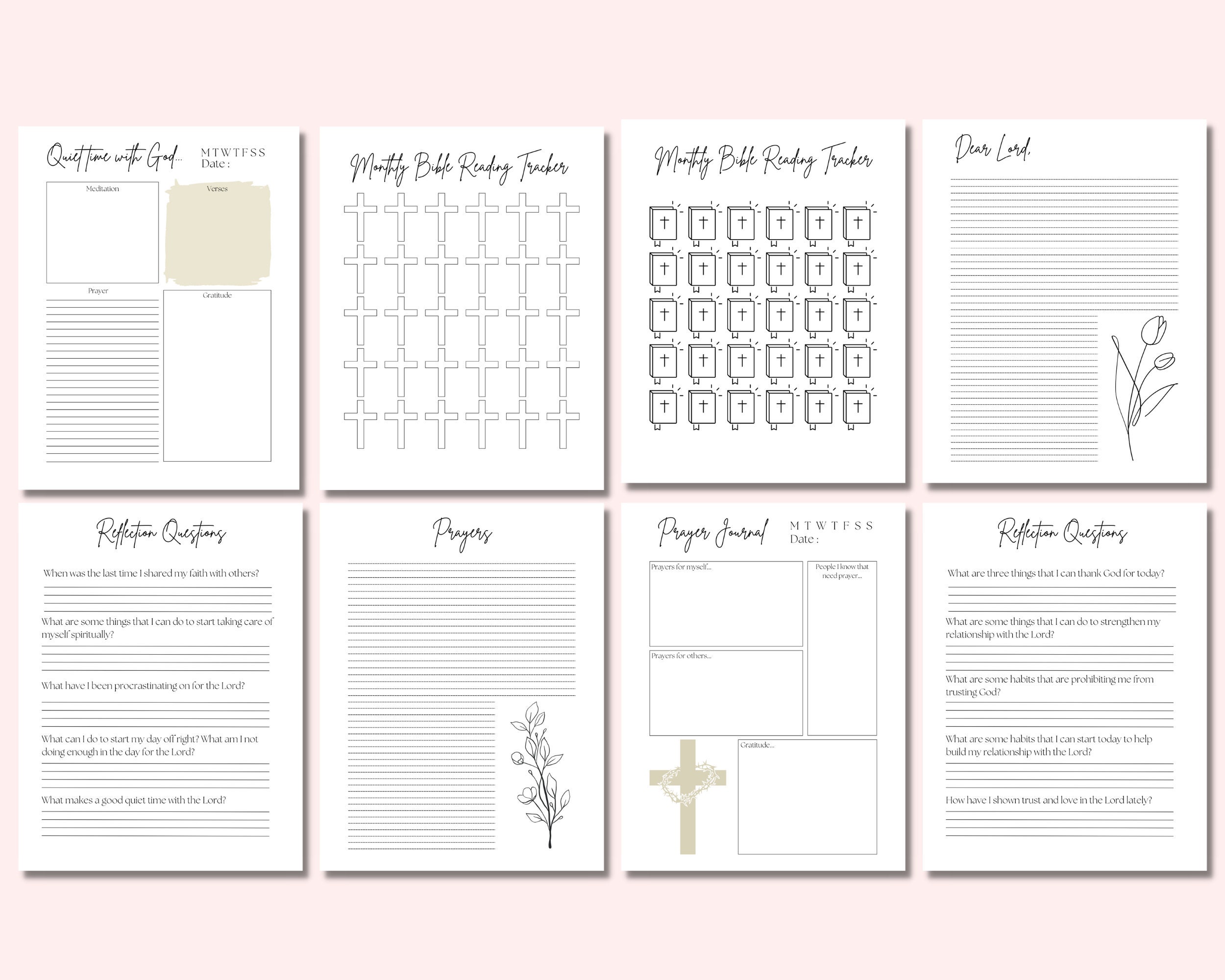 Digital Faith Journal, Bible Study Sheets, Printable Bible Study ...