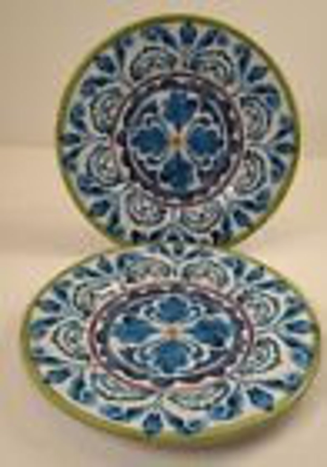 Set of 2 Certified International Mood Indigo Ceramic Dessert Plates 8. ...