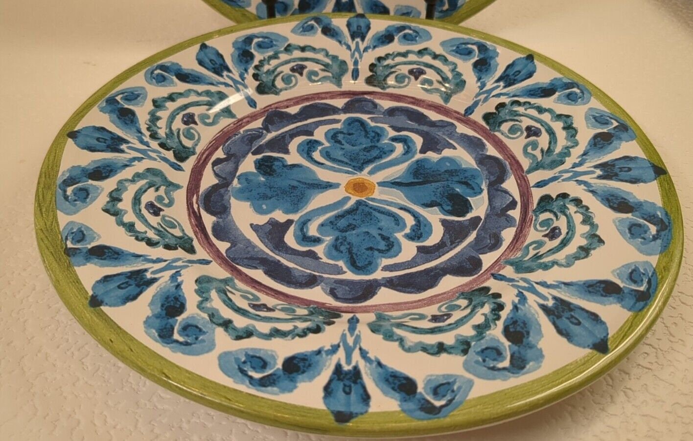 Set of 2 Certified International Mood Indigo Ceramic Dessert Plates 8. ...