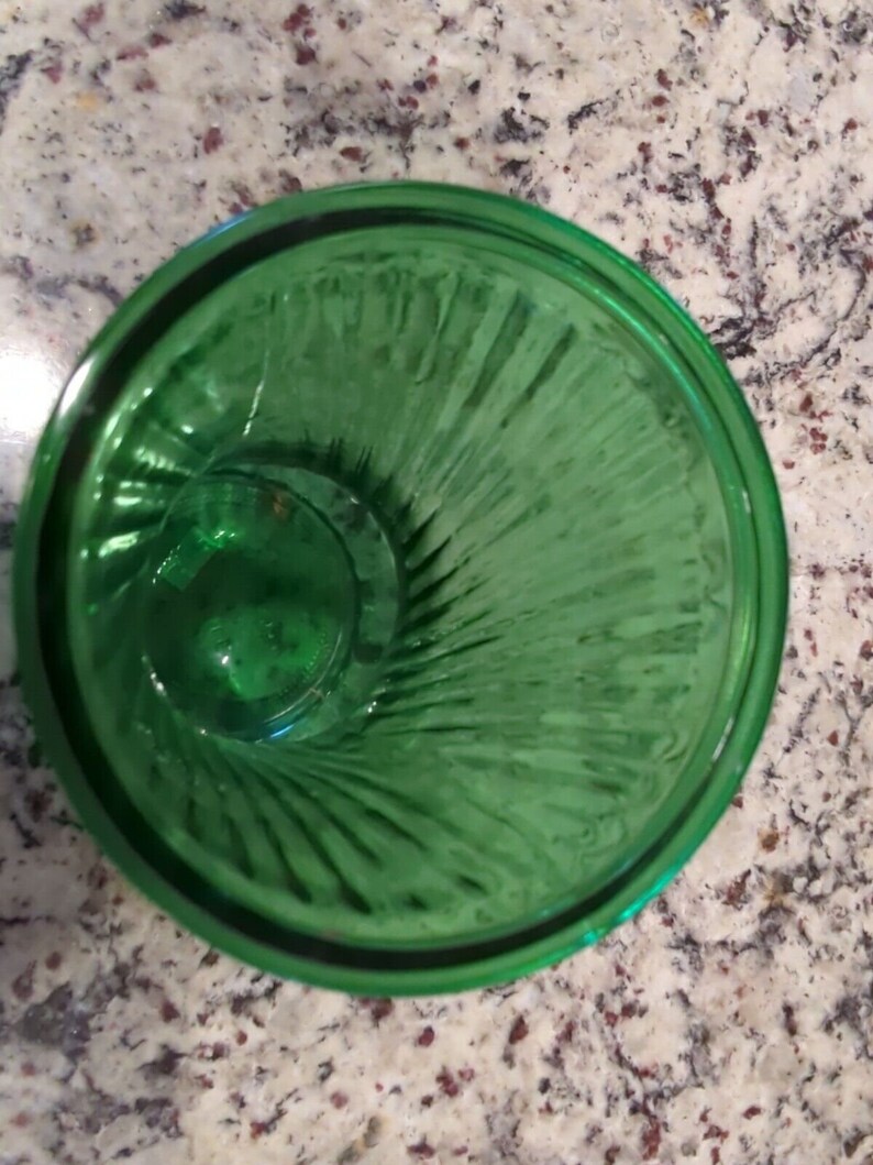 Vintage Green Ribbed Hoosier Glass Vase 8.5 - Etsy
