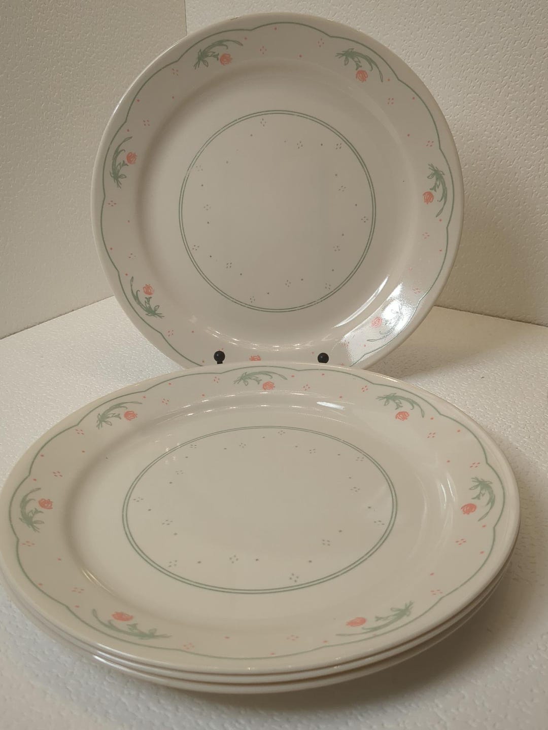 Set of 4 Corelle Calico Rose Dinner Plates 10 - Etsy