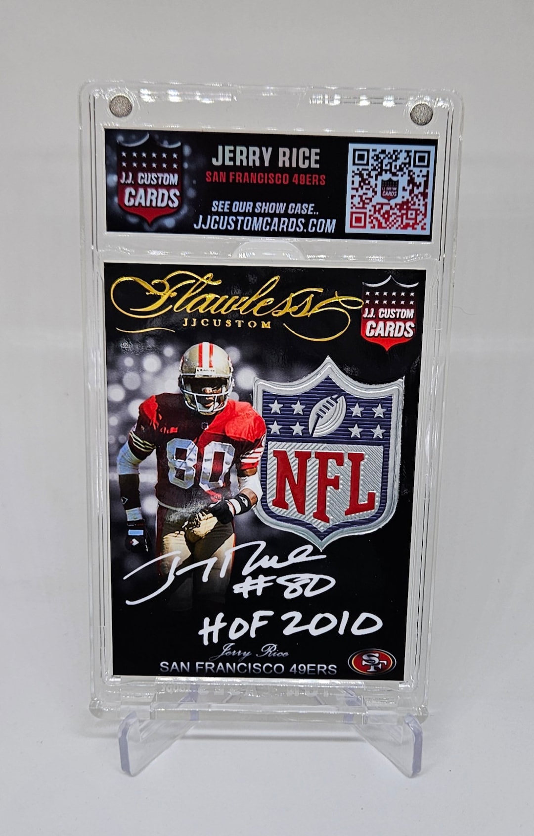 Flawless, BLACK SERIES, Jerry Rice, 49ers, NFL Patch, Foil Custom Art ...