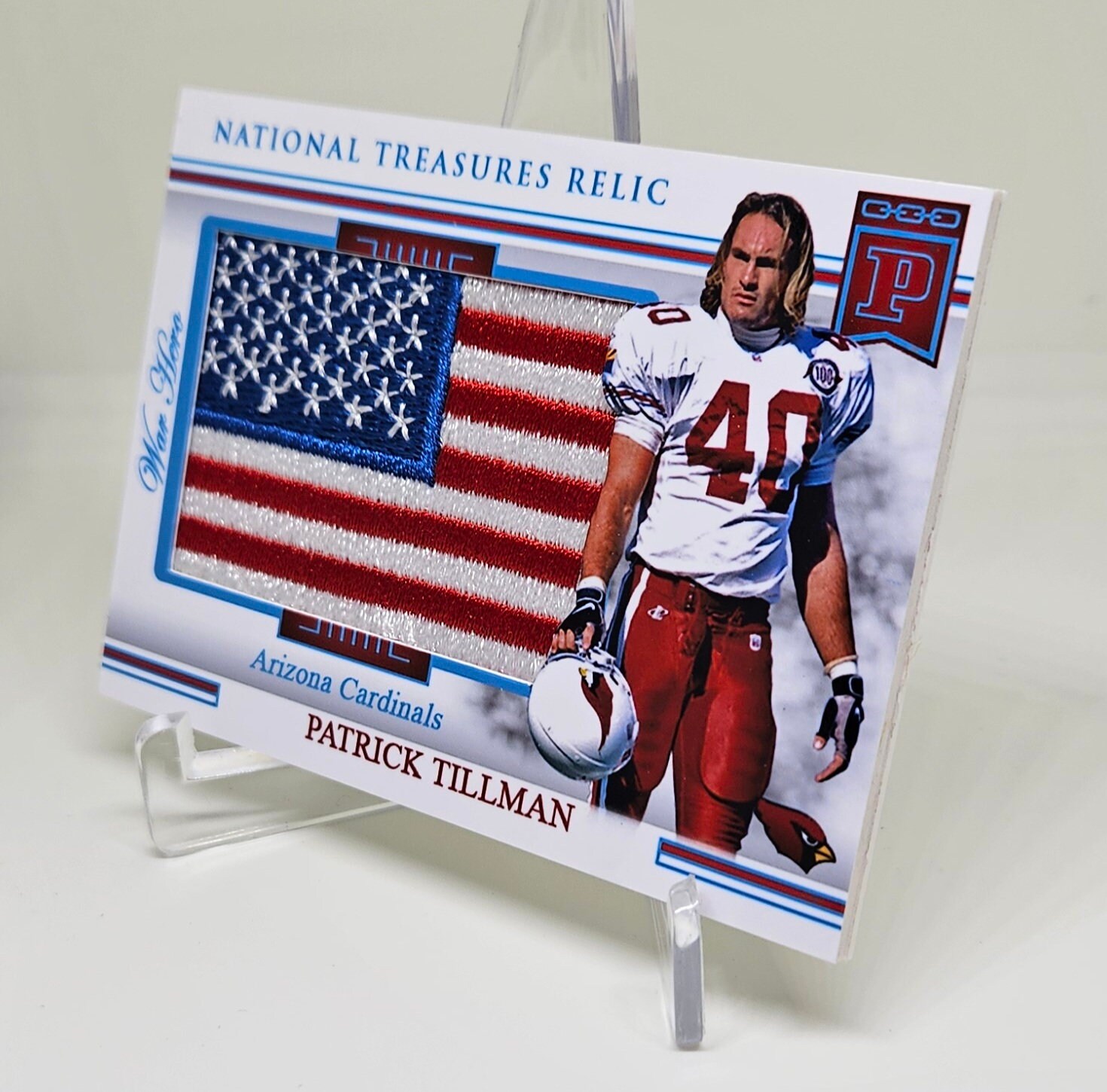 US Army, Arizona Cardinals, Patrick Tillman, USA JUMBO Patch Custom ...