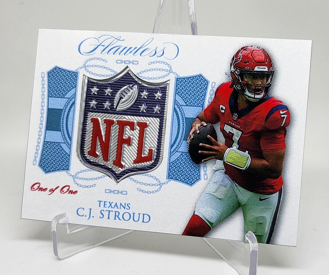 Flawless Texans C.J. Stroud NFL Crest Custom Art Card One - Etsy