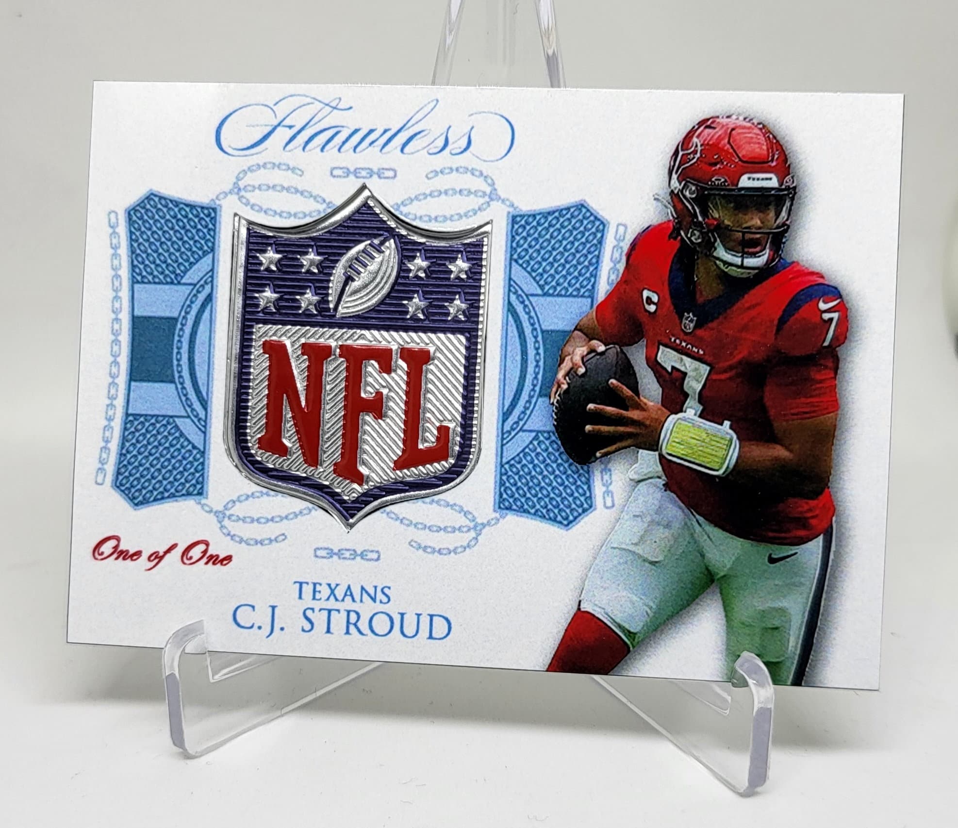 Flawless Texans C.J. Stroud NFL Crest Custom Art Card One - Etsy