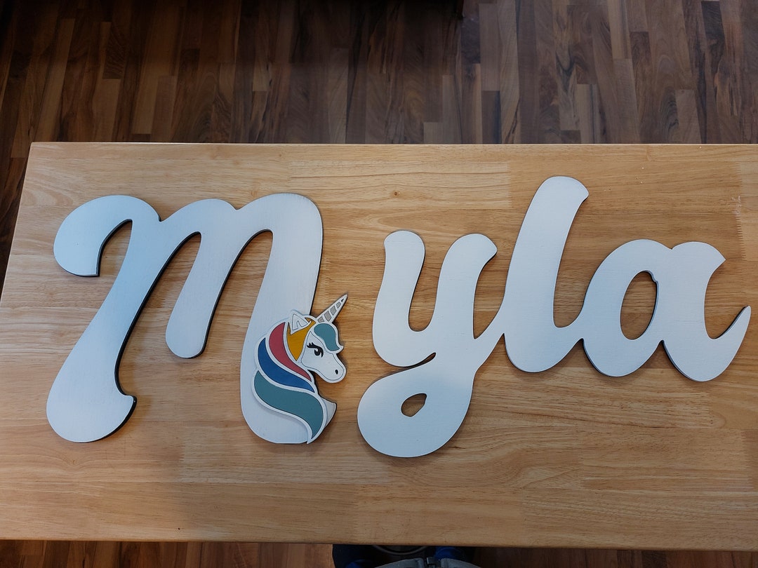 Name Cut Outs With Character Add-on - Etsy Canada