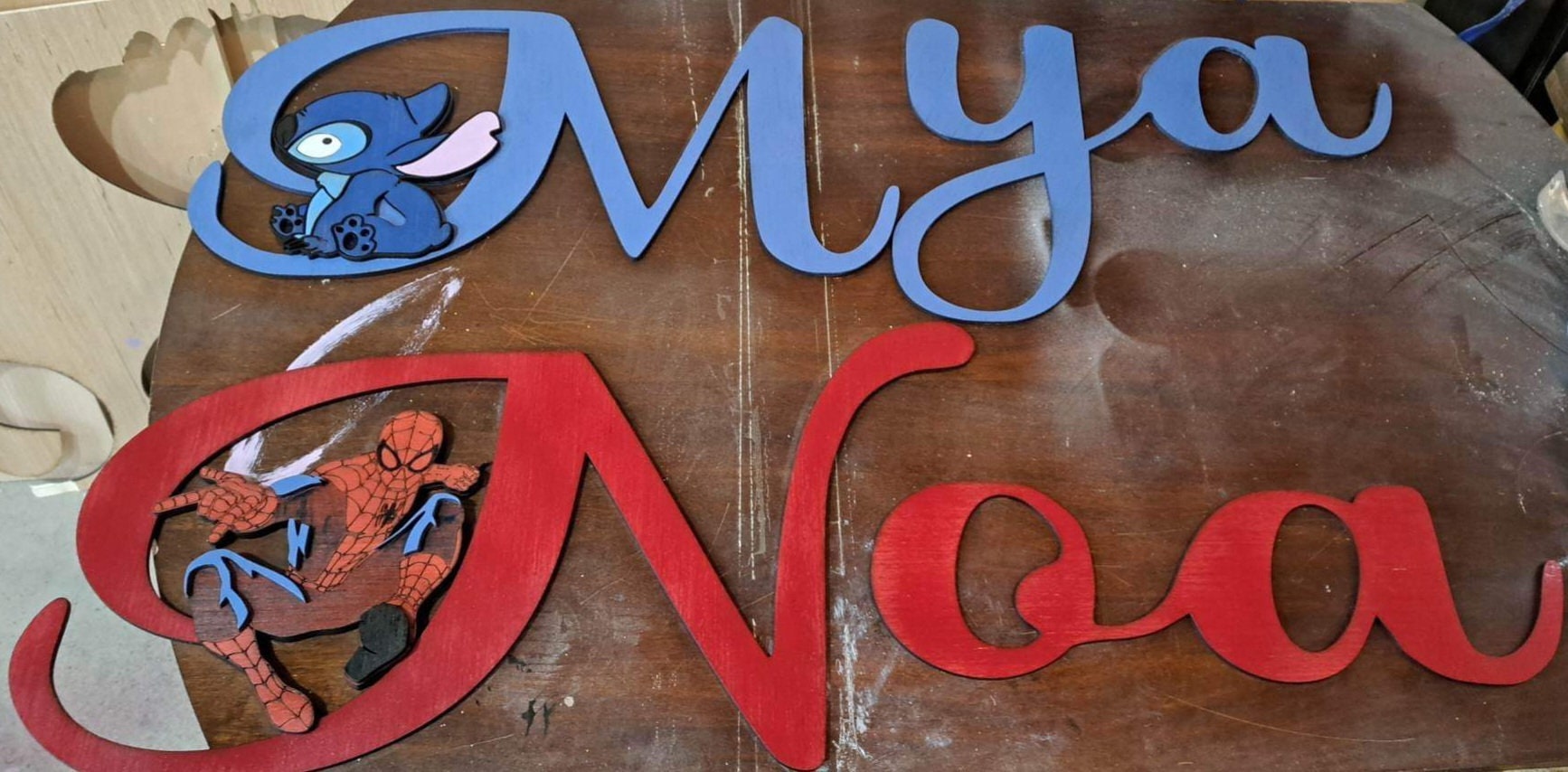 Name Cut Outs With Character Add-on - Etsy