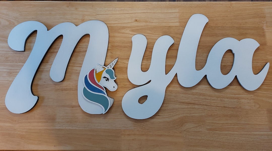 Name Cut Outs With Character Add-on - Etsy