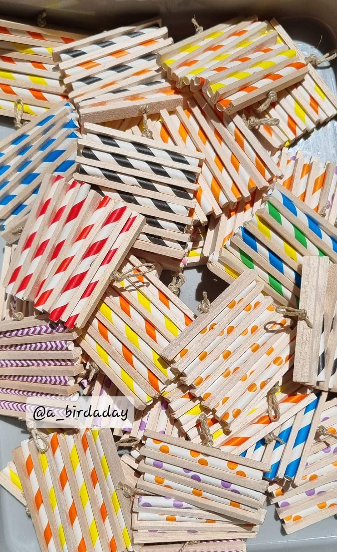 Balsa Chew Toy - Hand Made Toys for Small to Medium Pet Birds Using Safe Materials That ...