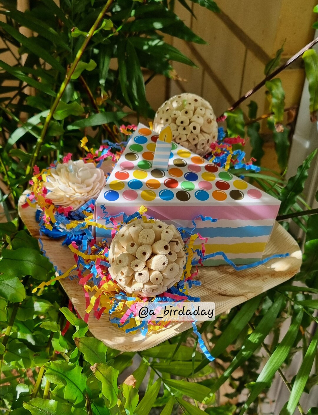 Parrot Party Plate Foraging Tray Hand Made Toys for Small to Medium Pet ...