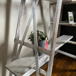 SOLD*** Ladder Shelf, Farmhouse Rustic Whitewashed - Etsy
