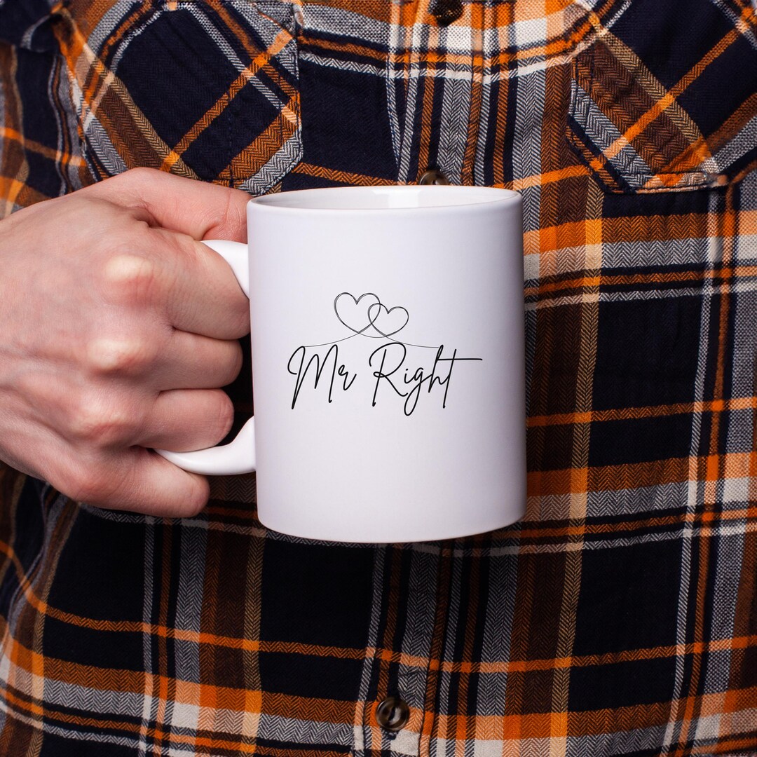 Mr Right Ceramic Mug | Wedding Gift for Him - Etsy