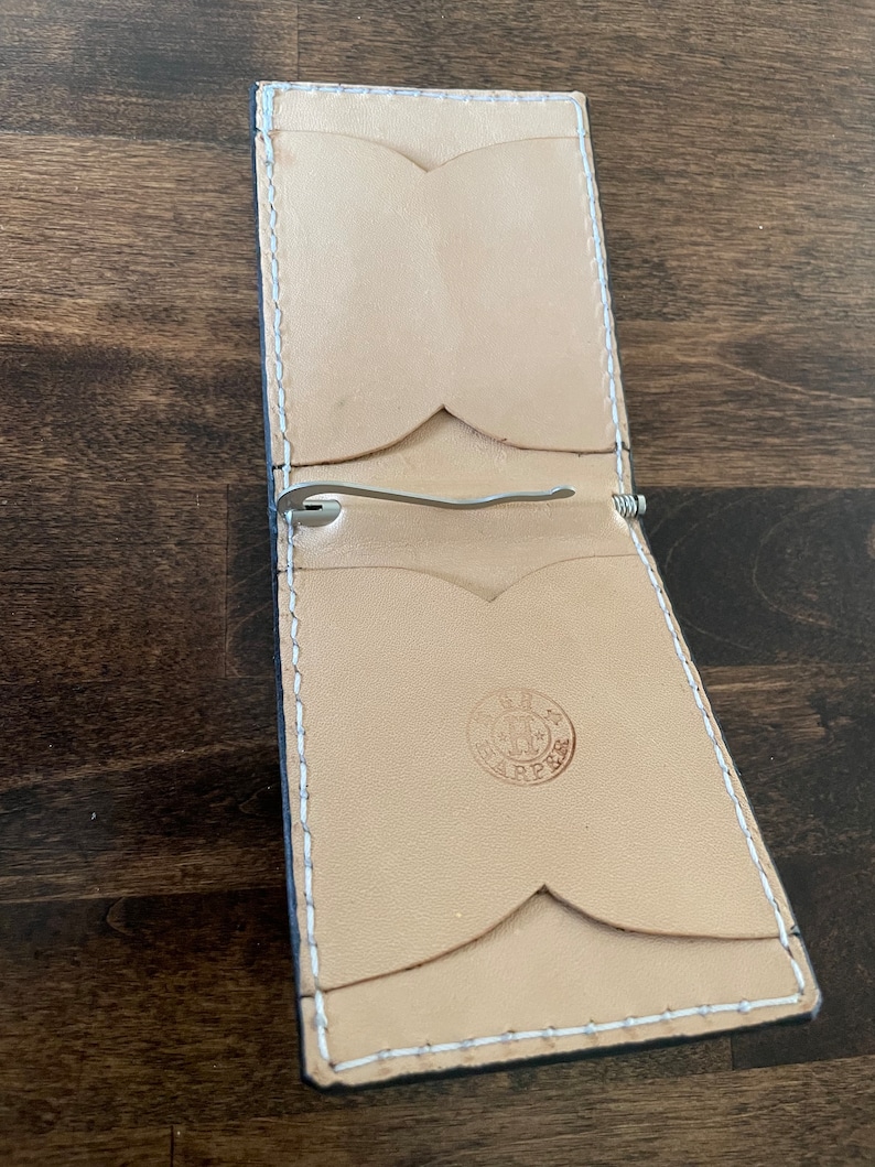 Handmade Leather Money Clip Wallet - Etsy