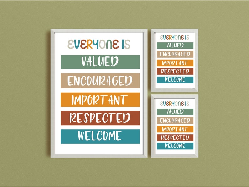 Everyone is Welcome Classroom Decor Poster-instant Download - Etsy