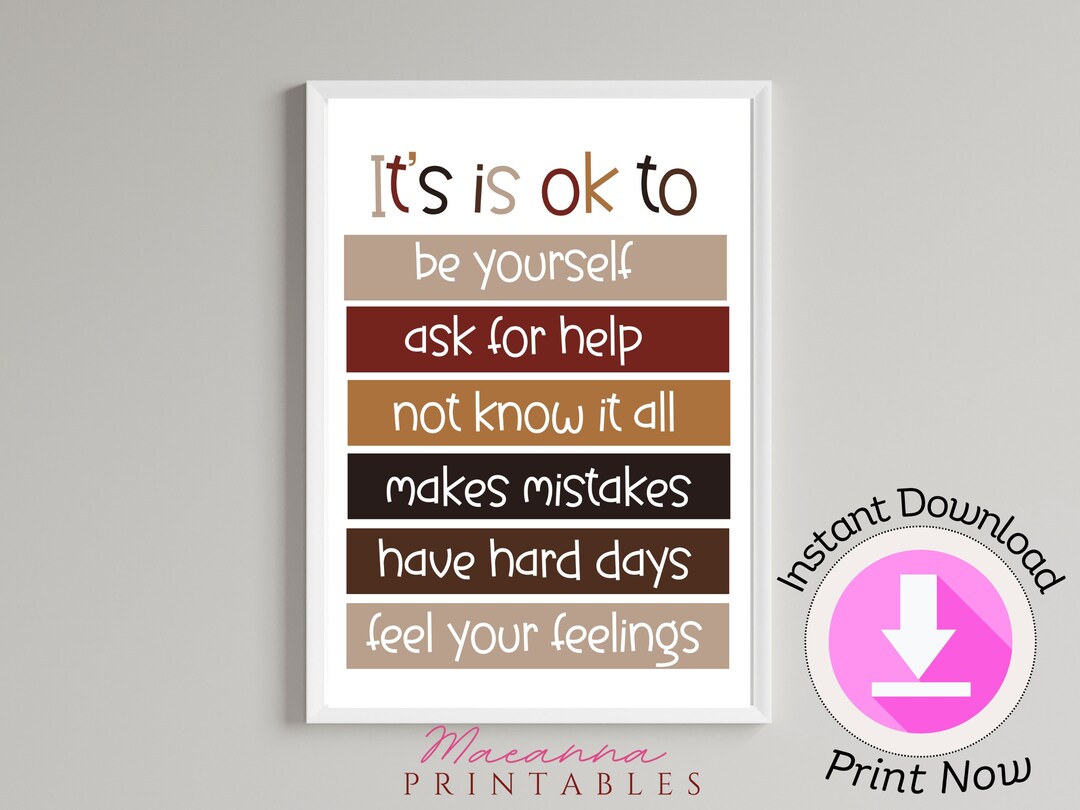 Boho Classroom Decor Poster - Inspirational Quotes, Digital Print for ...