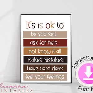 Boho Classroom Decor Poster - Inspirational Quotes, Digital Print for ...