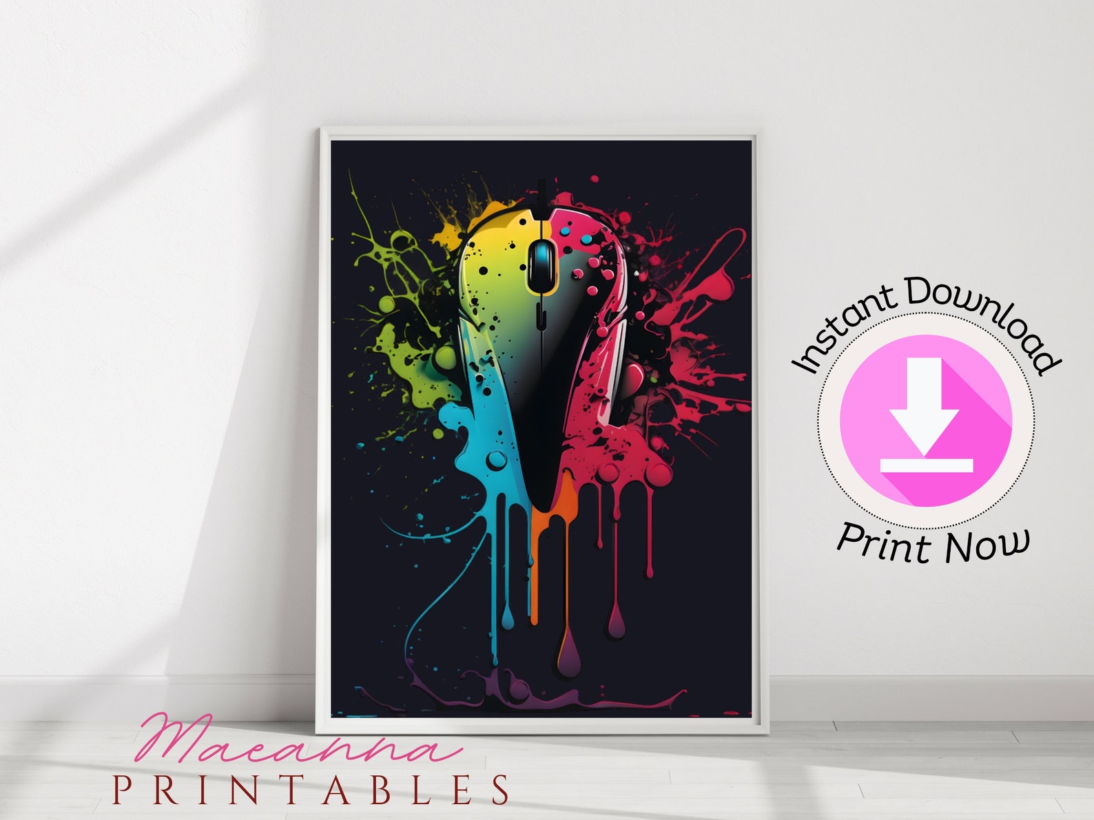 Gaming Printable Wall Art Set of 5 for Boys' Room/gameroom/digital ...