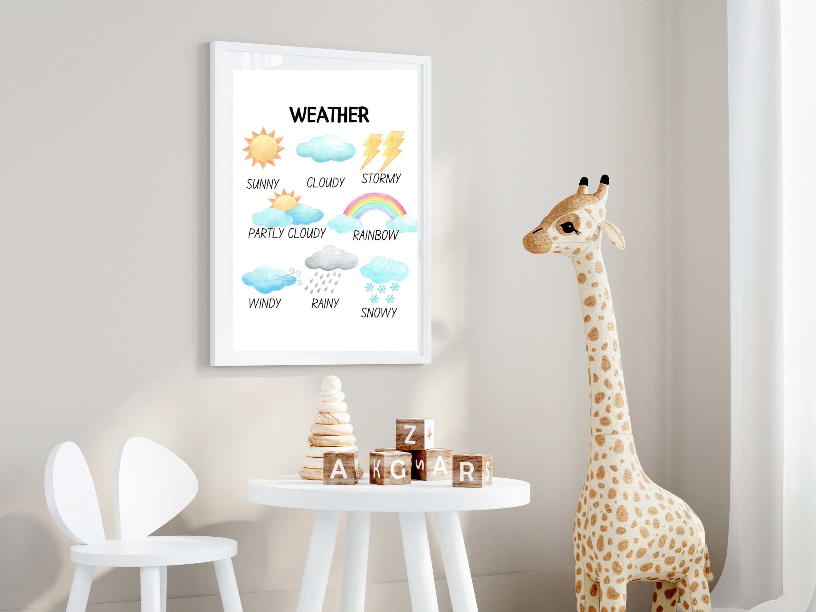 Weather Chart Printable Homeschool and Montessori Materials - Etsy