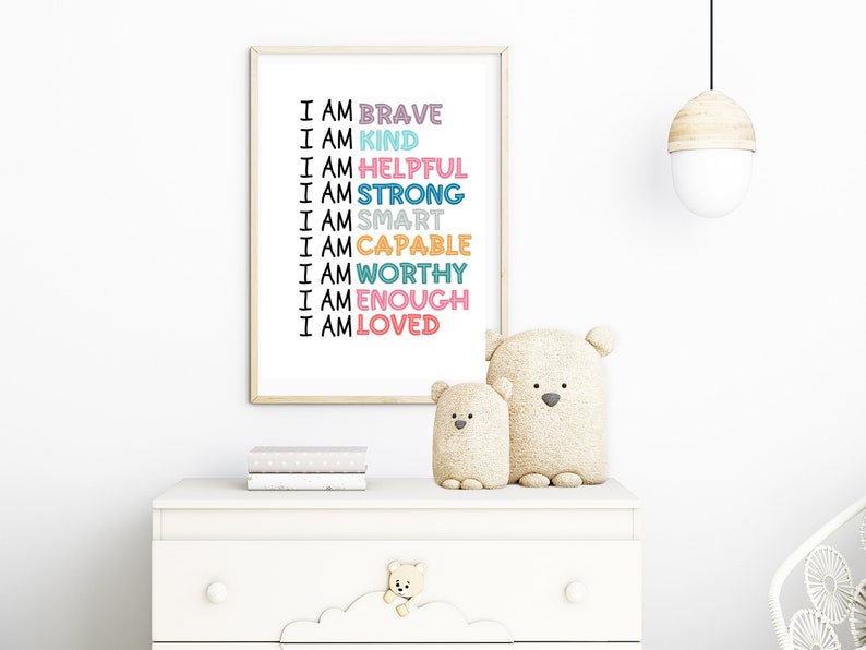 Positive Affirmation Printable for Kids-inspirational Wall Art - Etsy