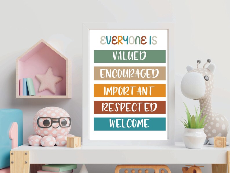 Everyone is Welcome Classroom Decor Poster-instant Download - Etsy