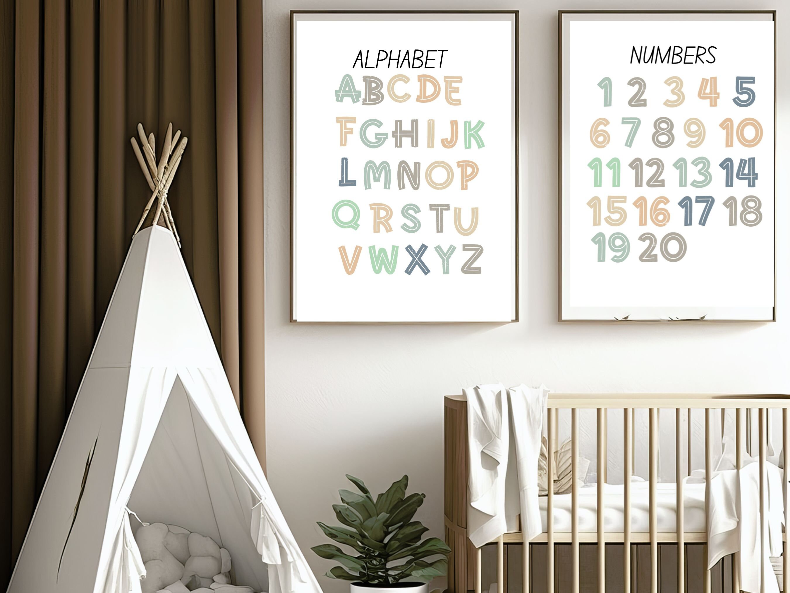 Abc Alphabet Educational Wall Art Print - Etsy