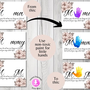 Handprint Keepsake Gifts for Mom and DIY Printable Poem for Mothers Day ...