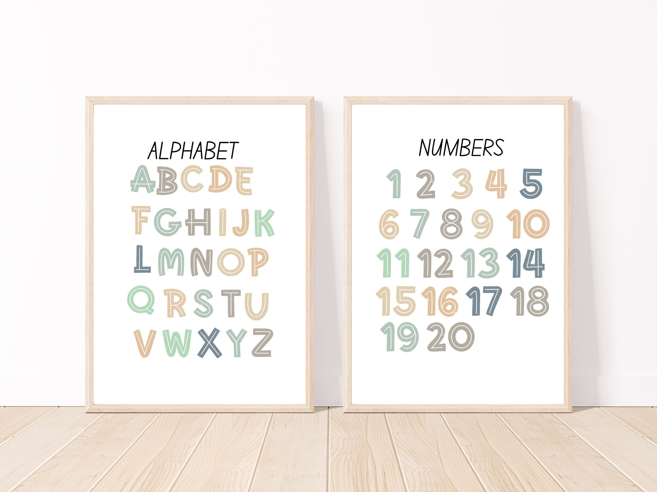 Abc Alphabet Educational Wall Art Print - Etsy