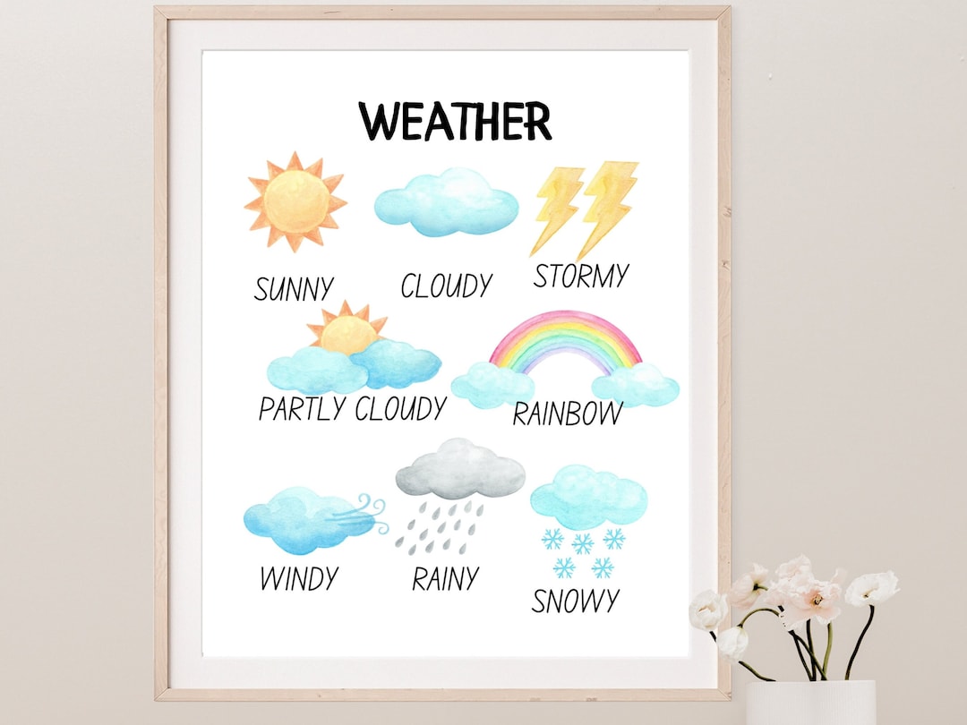 Weather Chart Printable Homeschool and Montessori Materials - Etsy