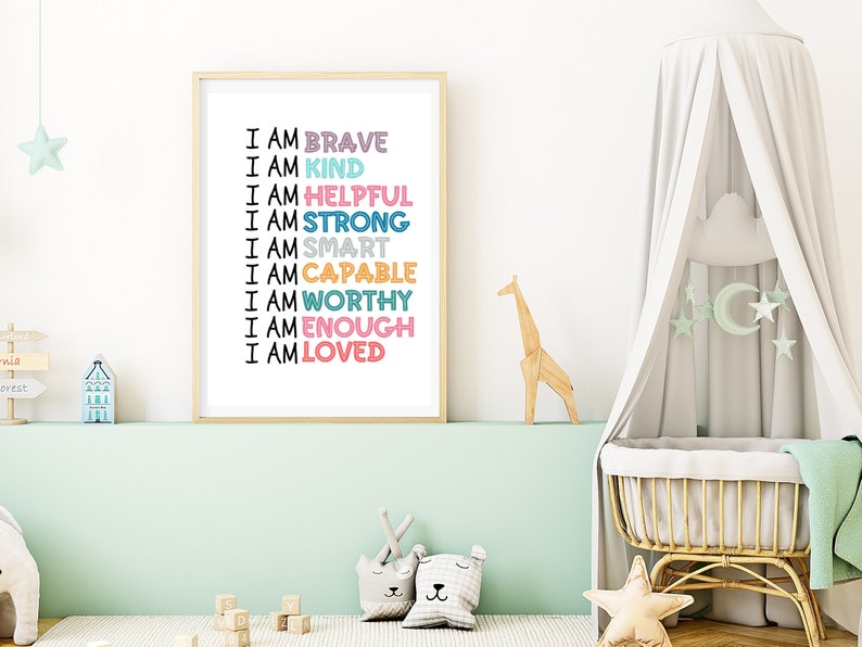 Positive Affirmation Printable for Kids-inspirational Wall Art - Etsy
