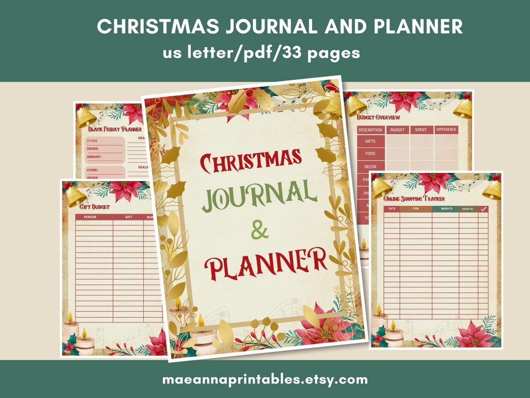 Printable Christmas Planner Bundle: Holiday Organizer Gift - Etsy