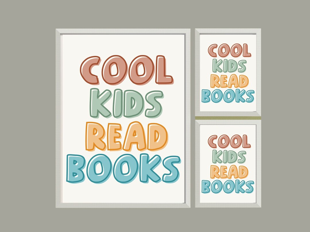 Cool Kids Read Quote Sign/printable Wall Art /kids Wall Deocr - Etsy