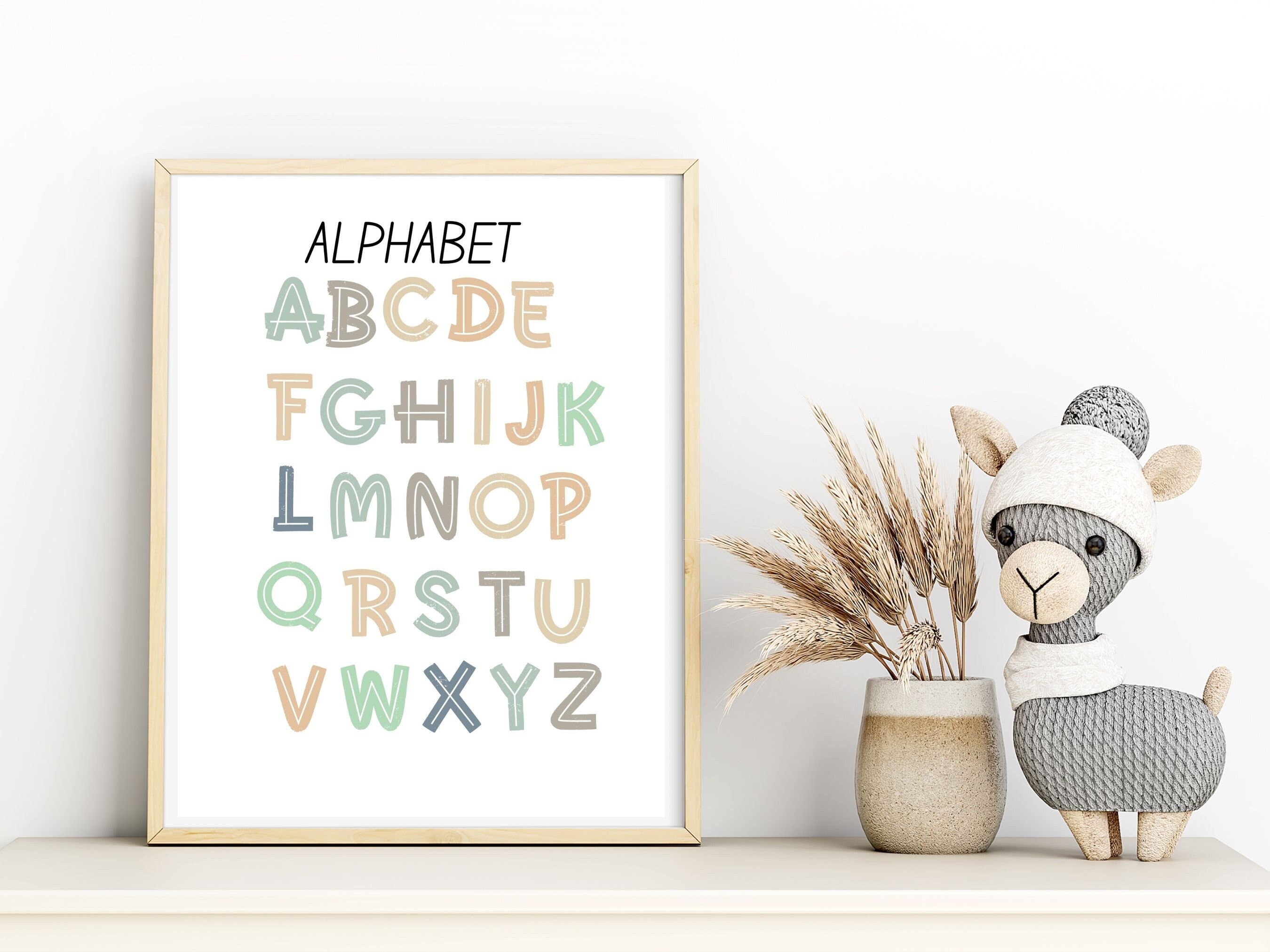 Abc Alphabet Educational Wall Art Print - Etsy